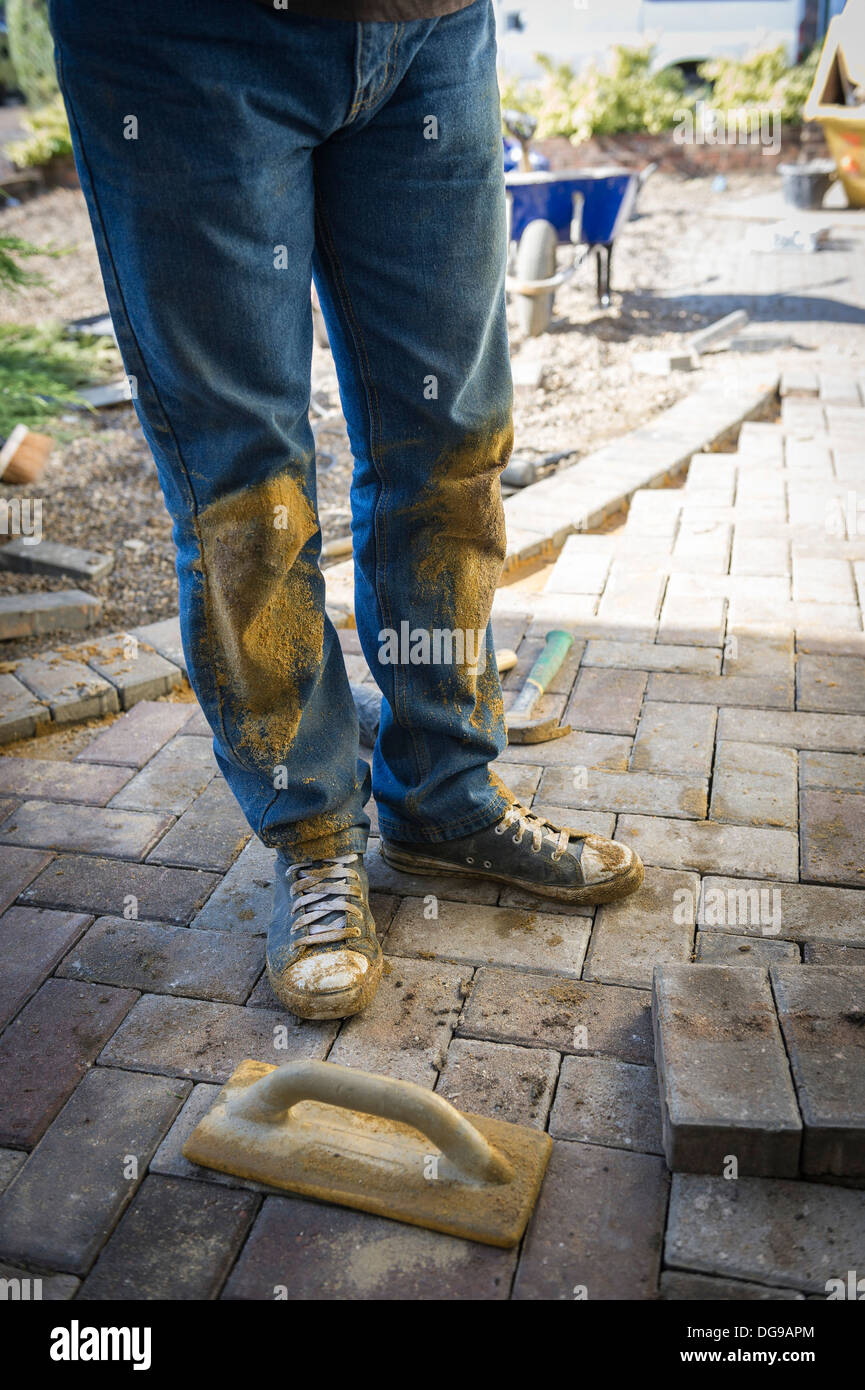 Sand covered jeans of a construction worker Stock Photo - Alamy