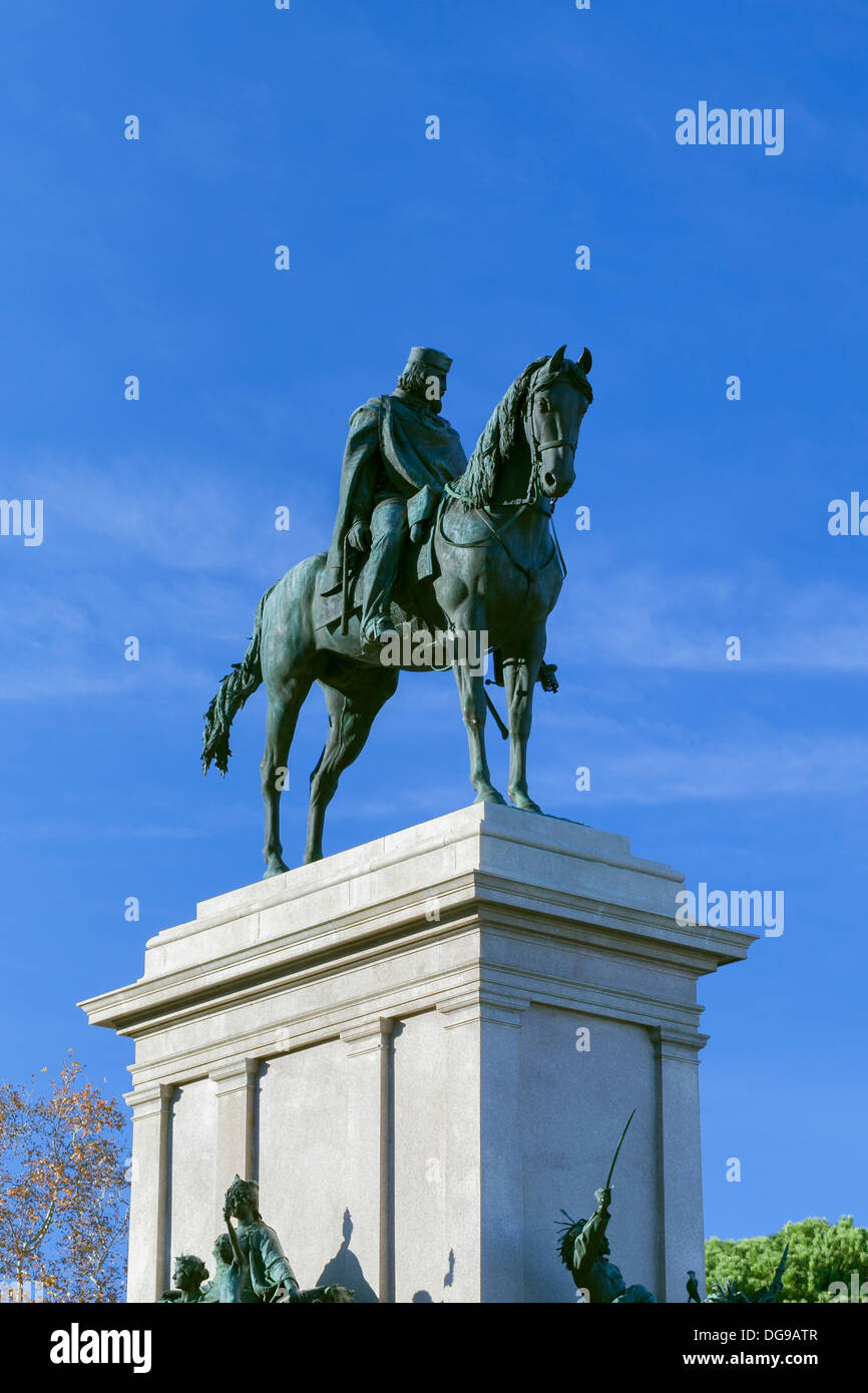 Monument to Giuseppe Garibaldi, Rome, Italy Stock Photo - Alamy