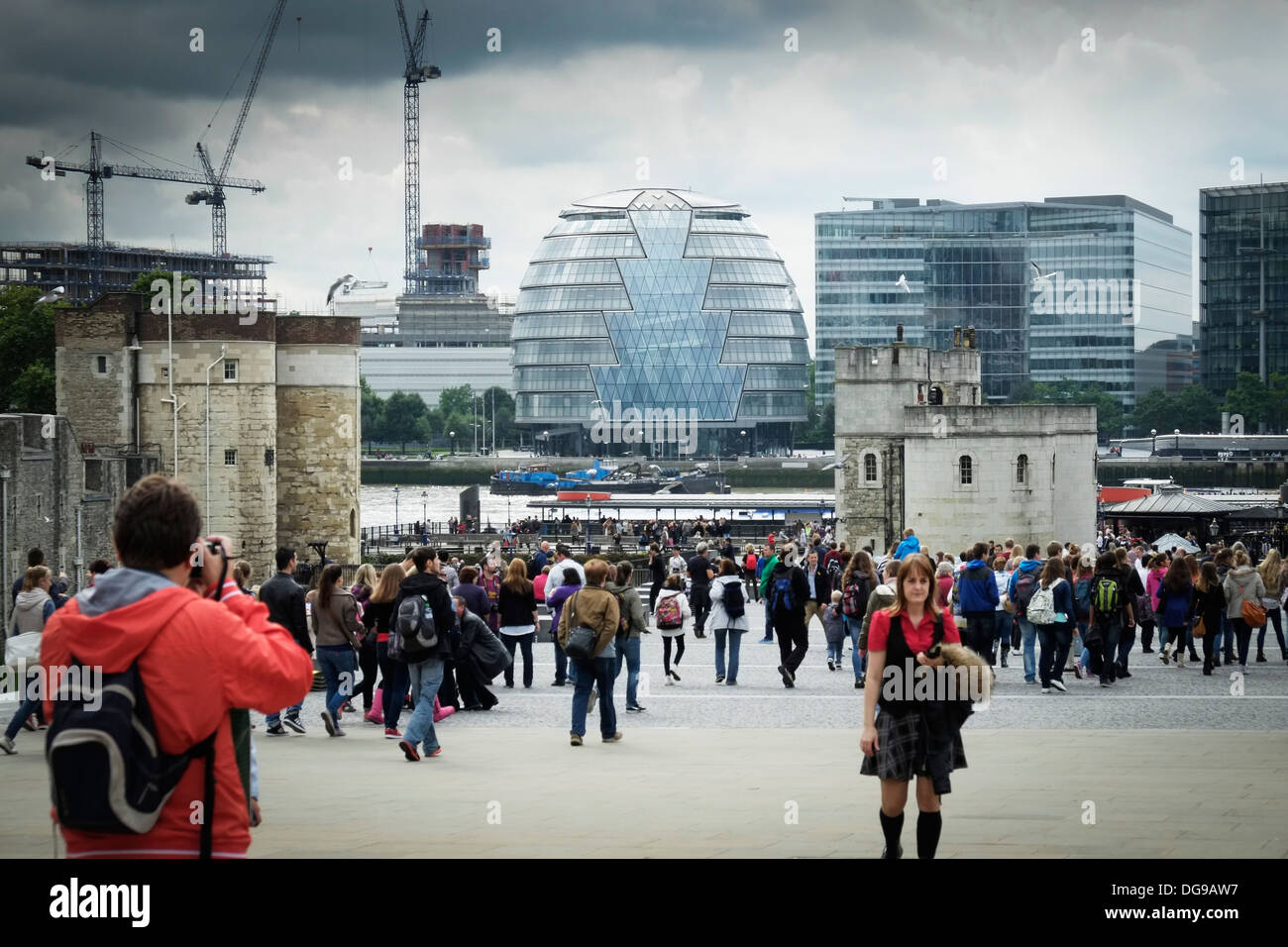 The London Assembly building seen from Tower Hill Stock Photo - Alamy
