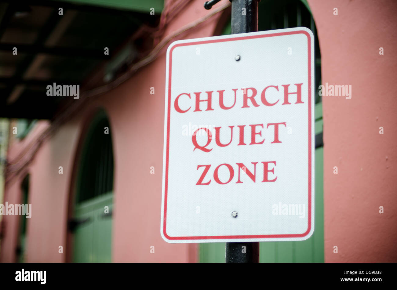 church quiet zone sign Stock Photo - Alamy