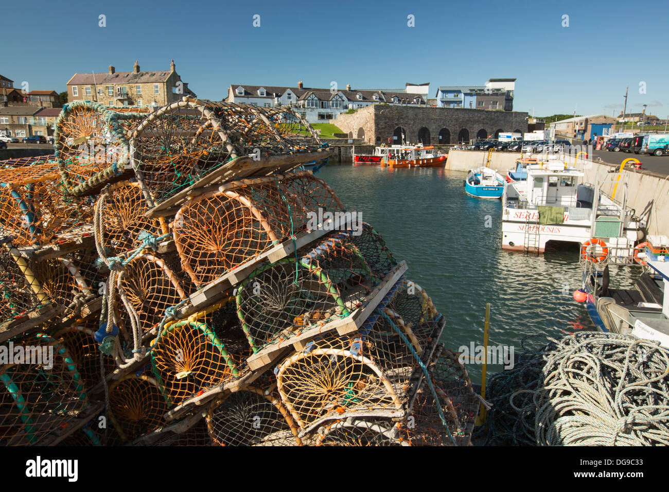 Seahouses harbour, Northumberland, UK Stock Photo - Alamy