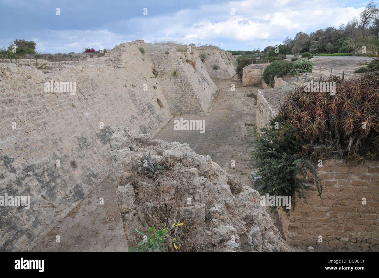 The Crusaders moat around Caesarea 10 m deep and 15 m wide. Caesarea ...