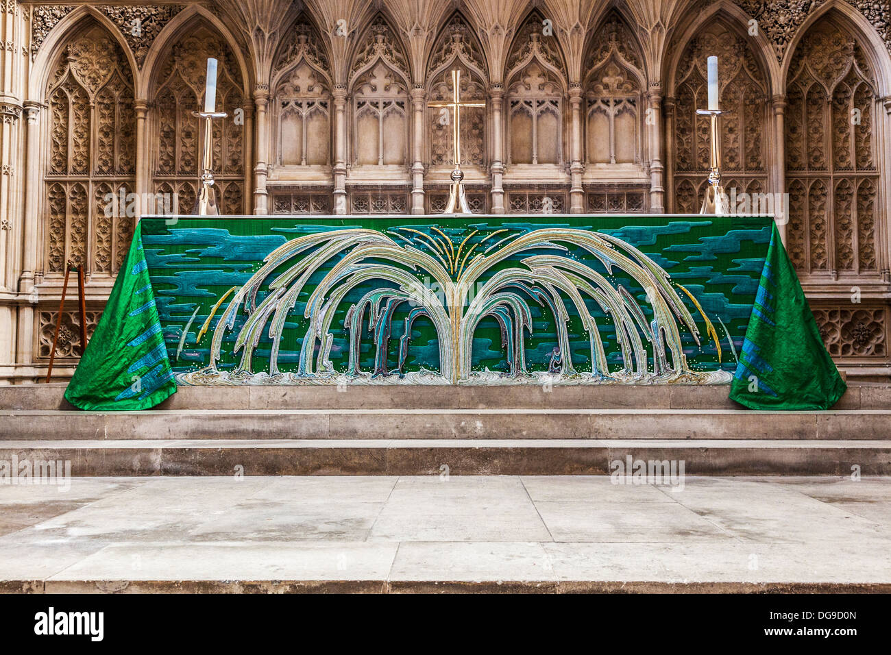 The Trinity Altar Frontal in Bath Abbey, inspired by Revelations 22:1 ...
