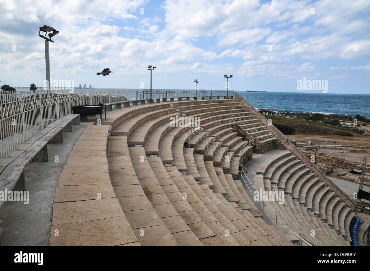 Israel, Caesarea, The amphitheater, on the city's southern shore ...