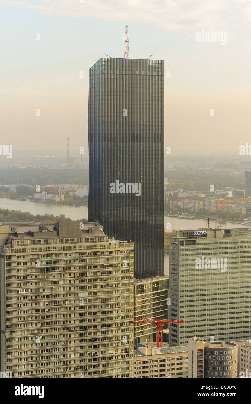 Vienna, skyline, Danube city, DC Tower 1, 2013, highest building of ...