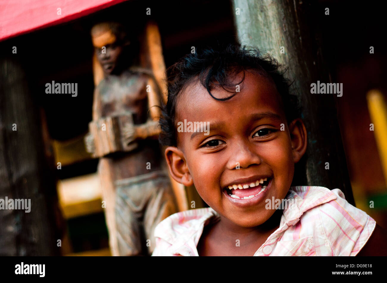 young girl on mangily village, ifaty, tulear, madagascar Stock Photo ...