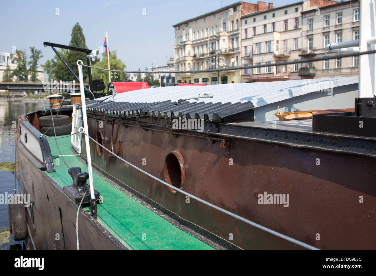 River transport, detail on the barge Stock Photo - Alamy