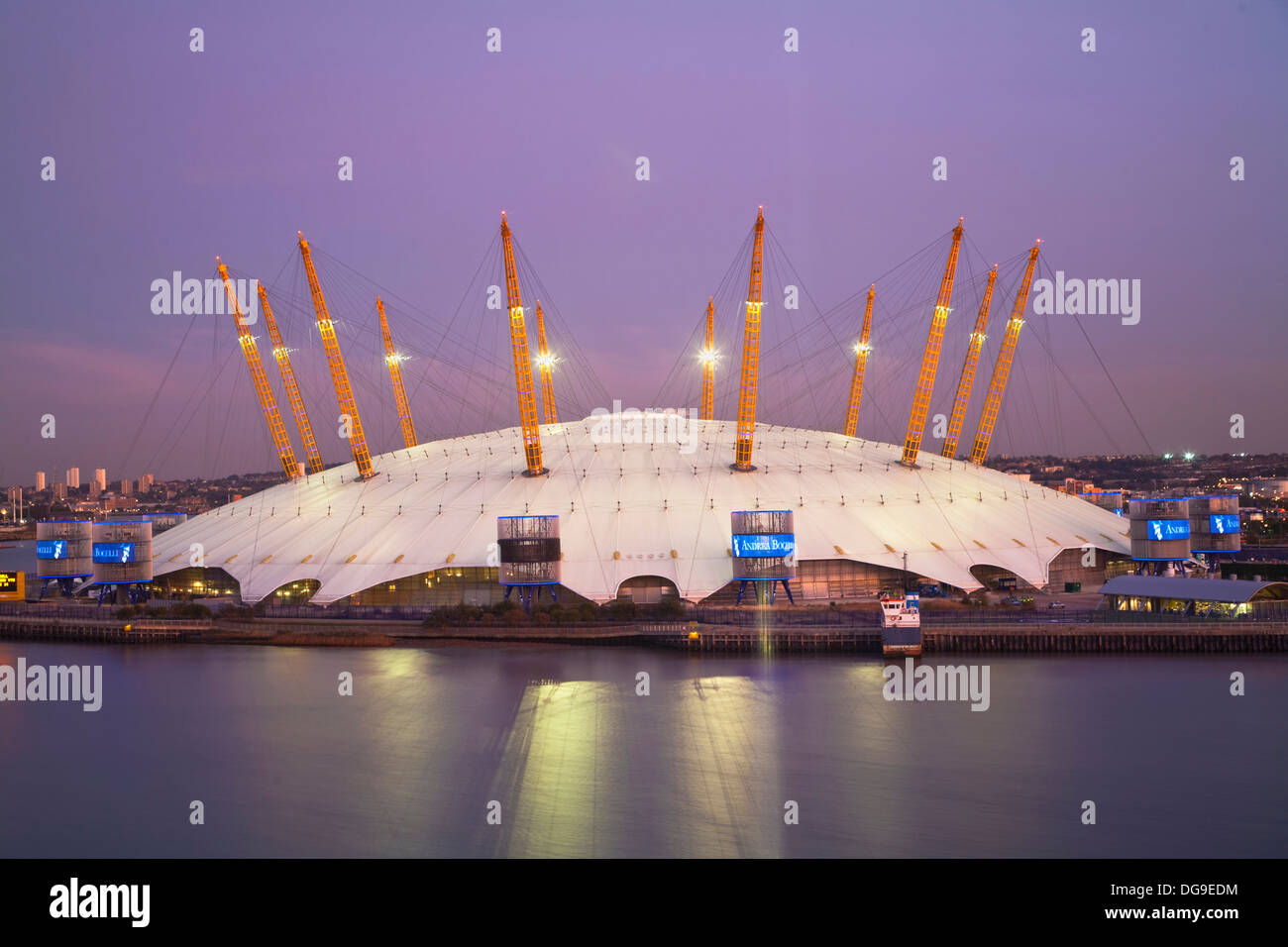 Aerial view of O2 Arena former Millennium Dome, London, England, UK ...
