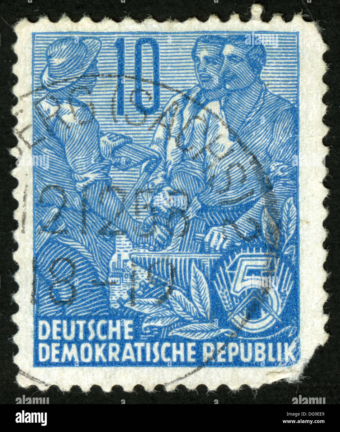 Historic Postage Stamps Of The Gdr High Resolution Stock Photography ...