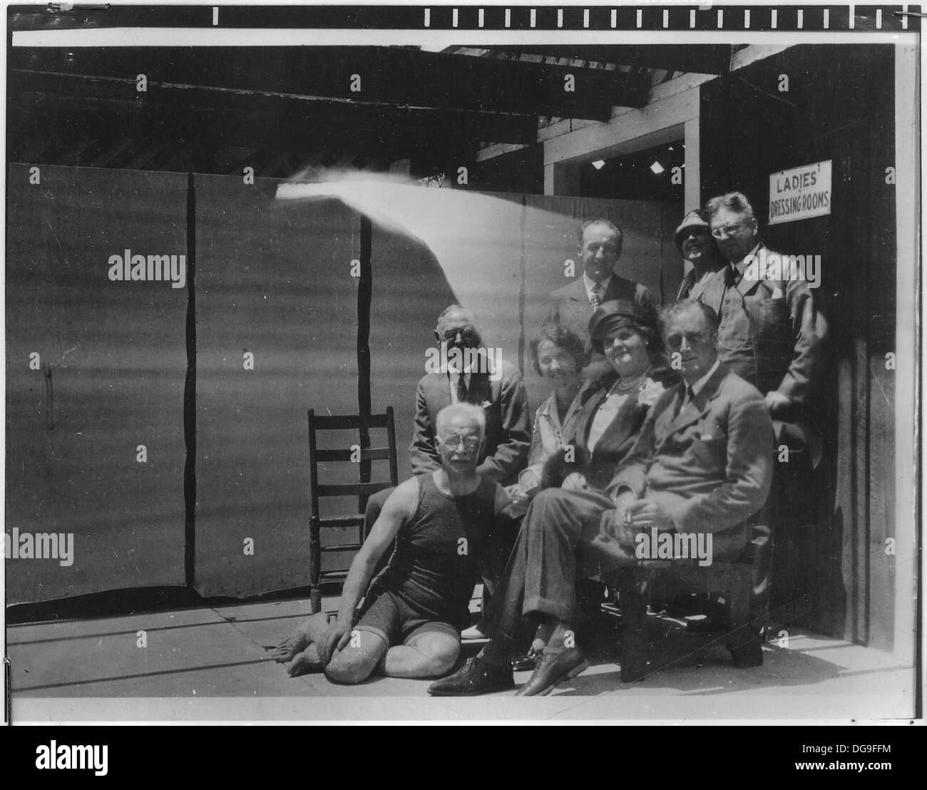 This image shows President Franklin D. Roosevelt, Dr. Hubbard, Missy ...