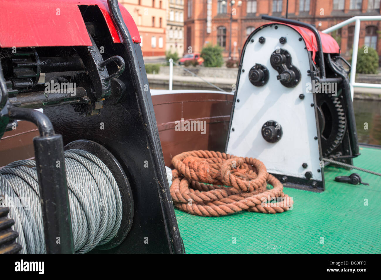 River transport, detail on the barge Stock Photo - Alamy