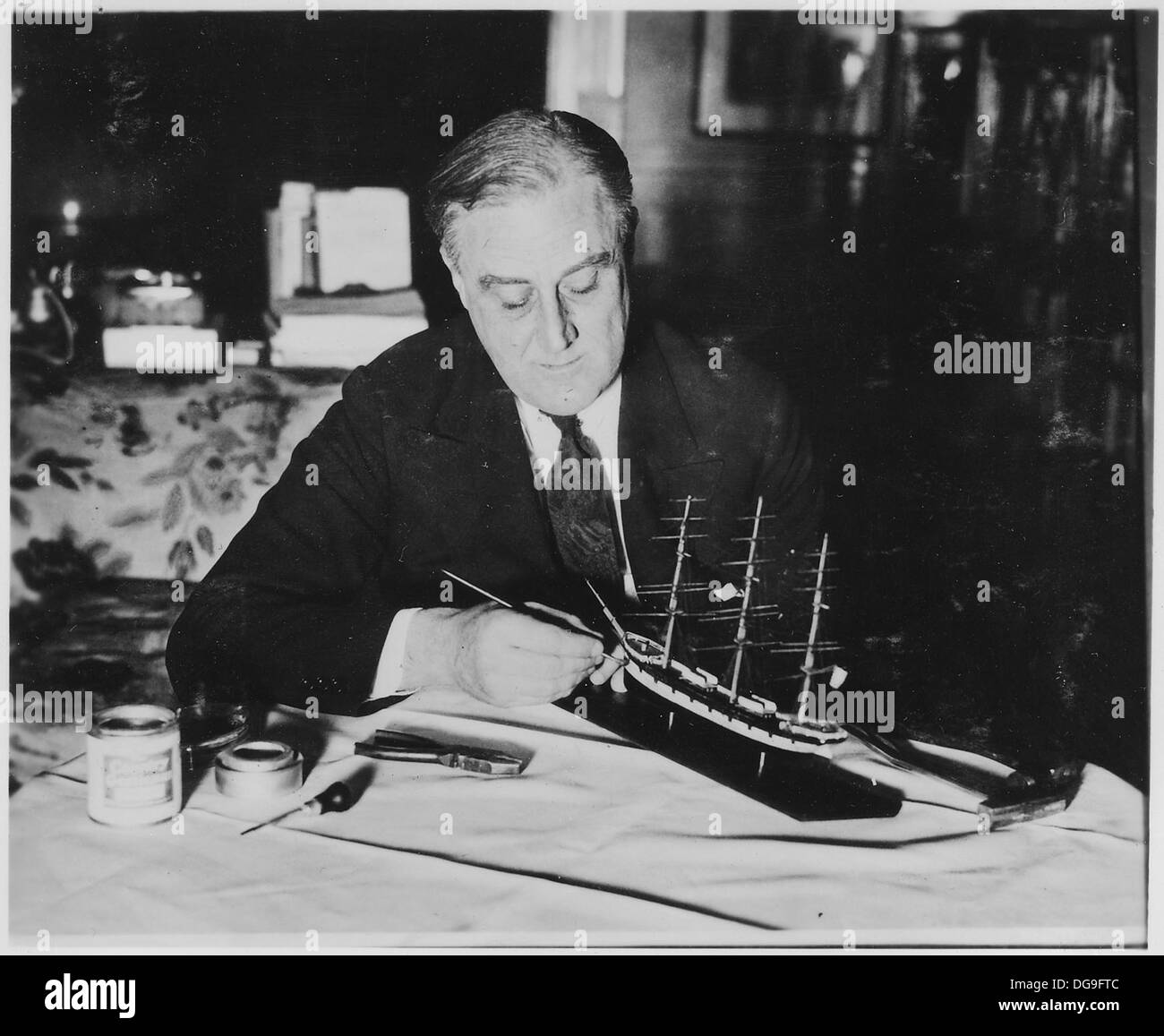 This image features Franklin D. Roosevelt, the 32nd President of the ...