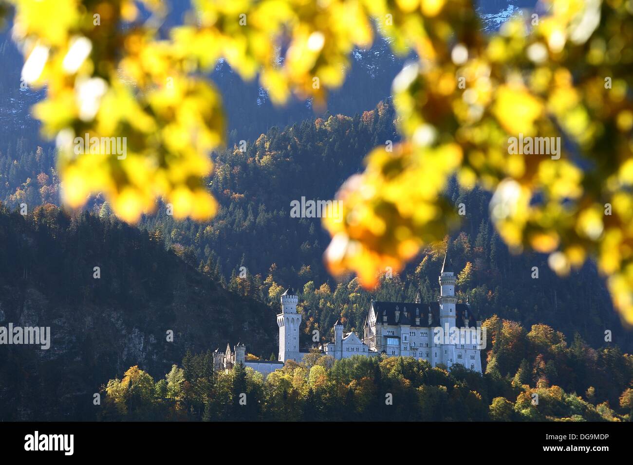 Hohenschwangau, Germany. 17th Oct, 2013. Neuschwanstein Castle is seen ...