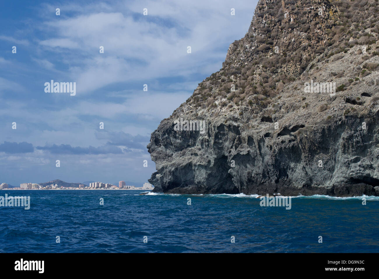 Isla Grosa on the Mediterranean side of the La Manga Strip, Costa ...