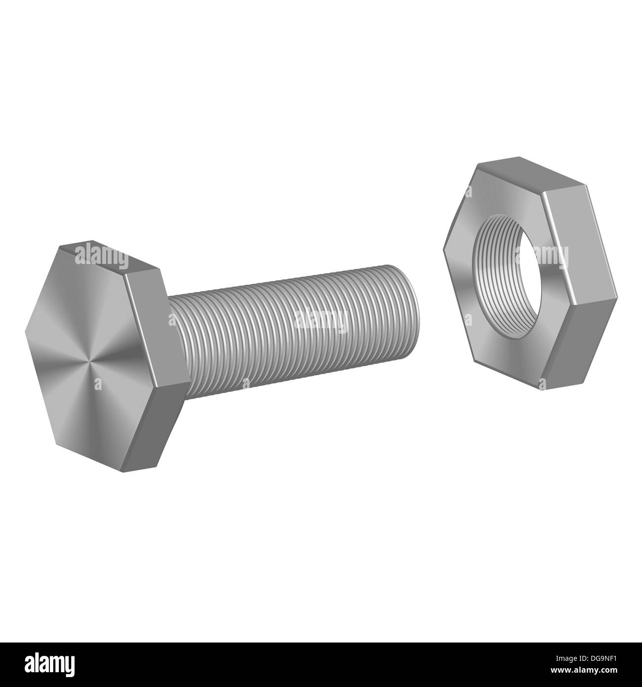 Screw-bolt and nut Stock Photo - Alamy
