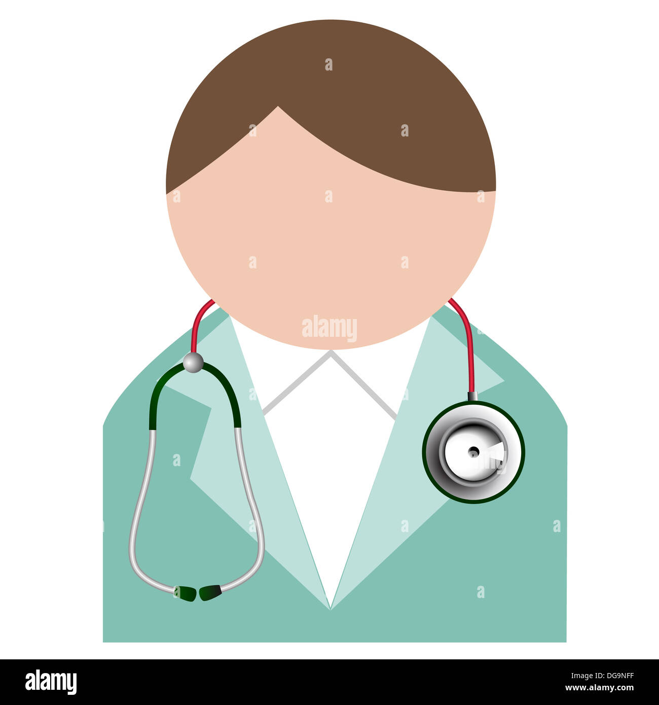 Doctor with stethoscope. Buddy icon Stock Photo - Alamy