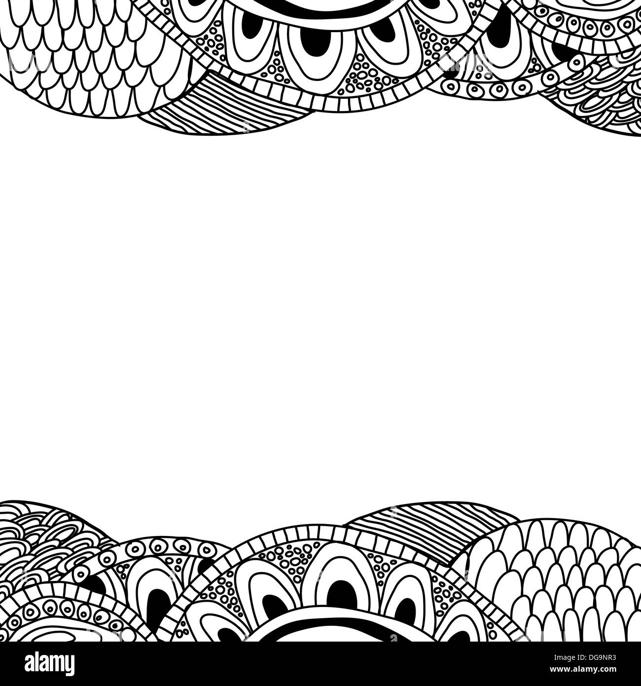 Doodle background (black and white Stock Photo - Alamy