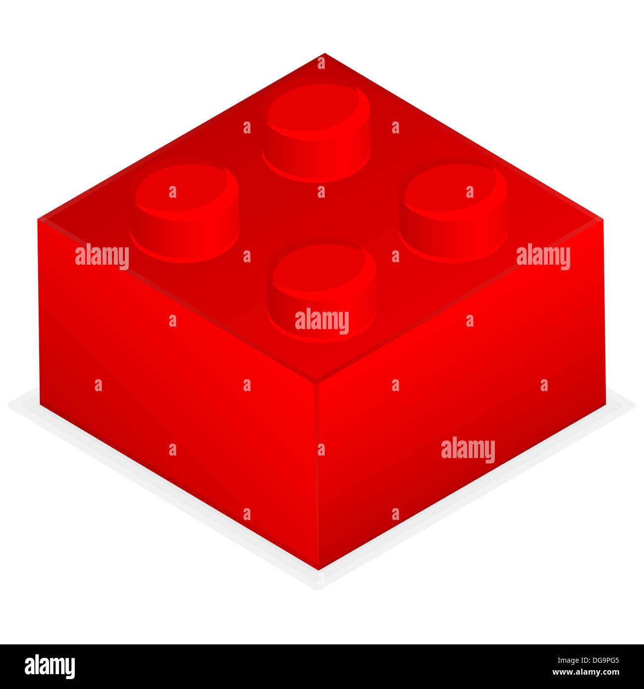 Lego. Red plastic building block Stock Photo - Alamy