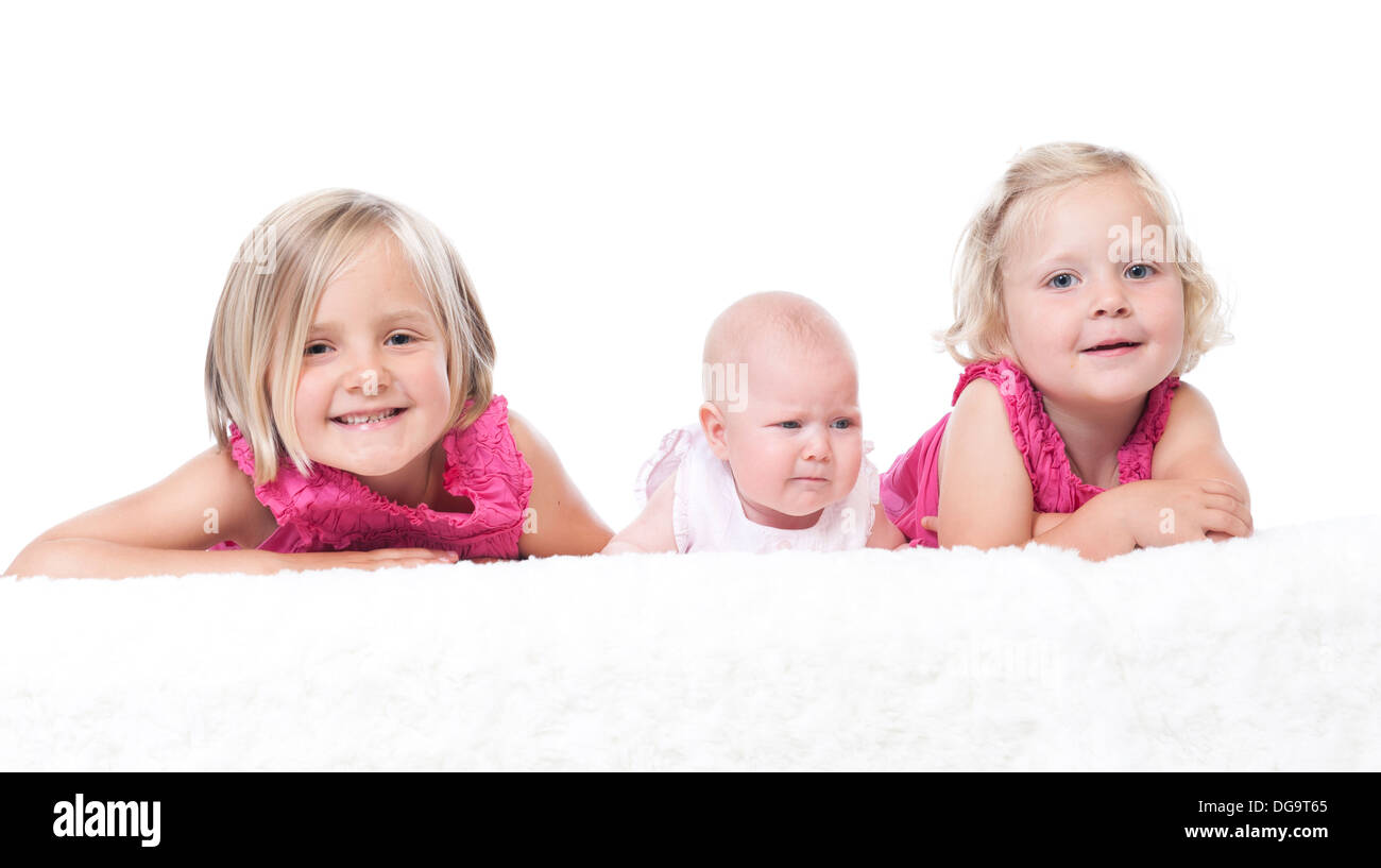 Three little girls hi-res stock photography and images - Alamy