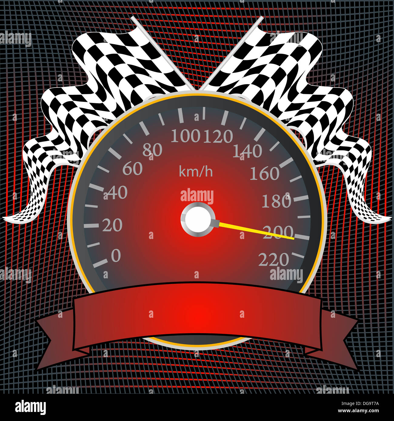 Speedometer checkered flag hi-res stock photography and images - Alamy