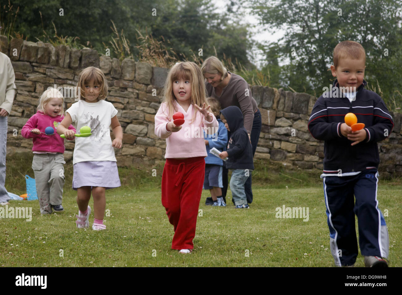 Egg And Spoon Race Sports Day High Resolution Stock Photography and ...