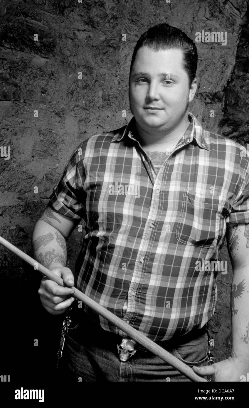 Tough man standing Black and White Stock Photos & Images - Alamy