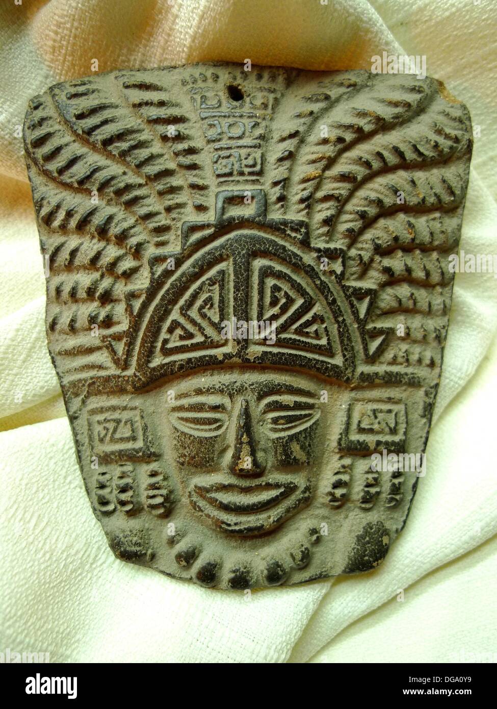 Xicalanca Mask. Museo de Sitio. Xiutetelco archaelogical site. Mexico ...