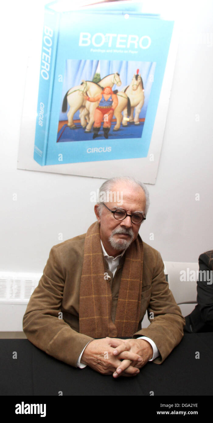 New York, New York, USA. 16th Oct, 2013. Columbian painter FERNANDO ...