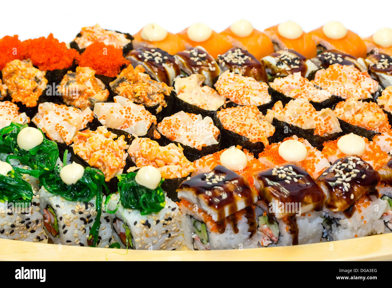 delicious seafood sushi at a Japanese restaurant Stock Photo - Alamy