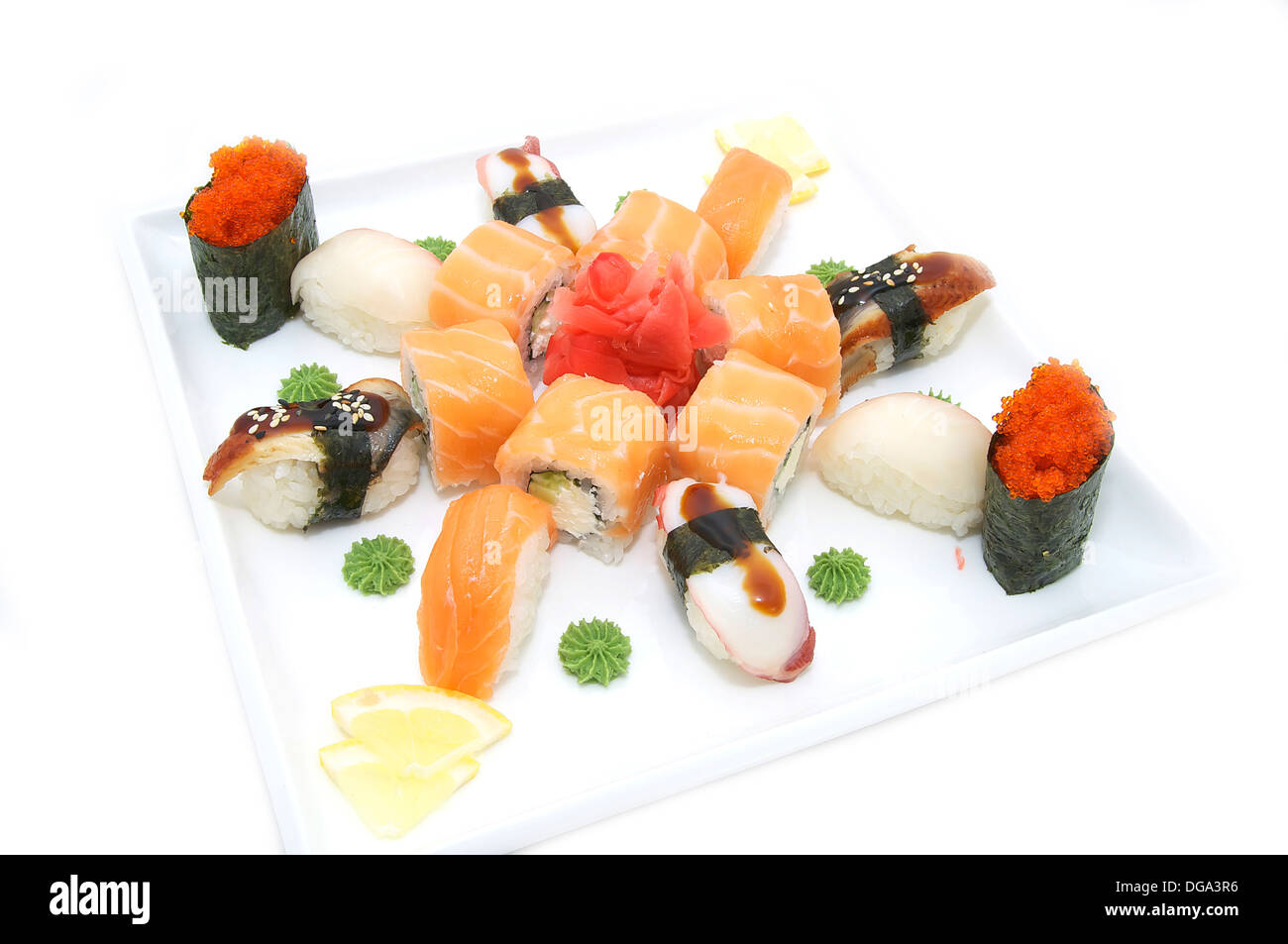 delicious seafood sushi at a Japanese restaurant Stock Photo - Alamy