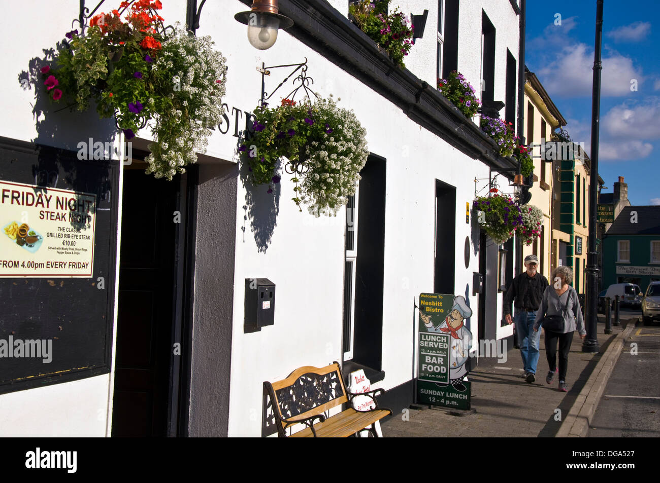 Frontage of Nesbitt Arms Hotel one of Village Inn Hotel group in Ardara ...