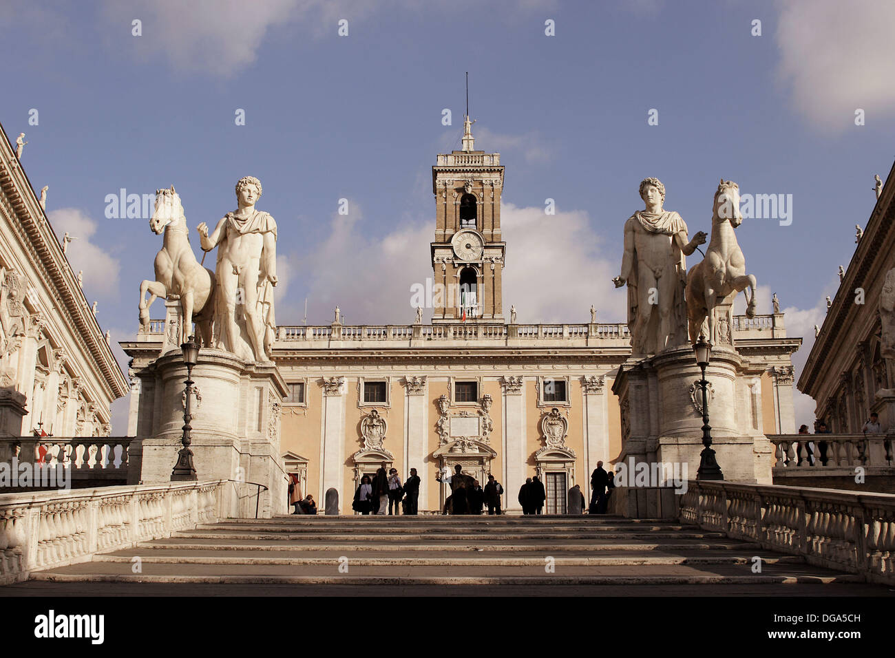 Statue piazza del campidoglio designed hi-res stock photography and ...