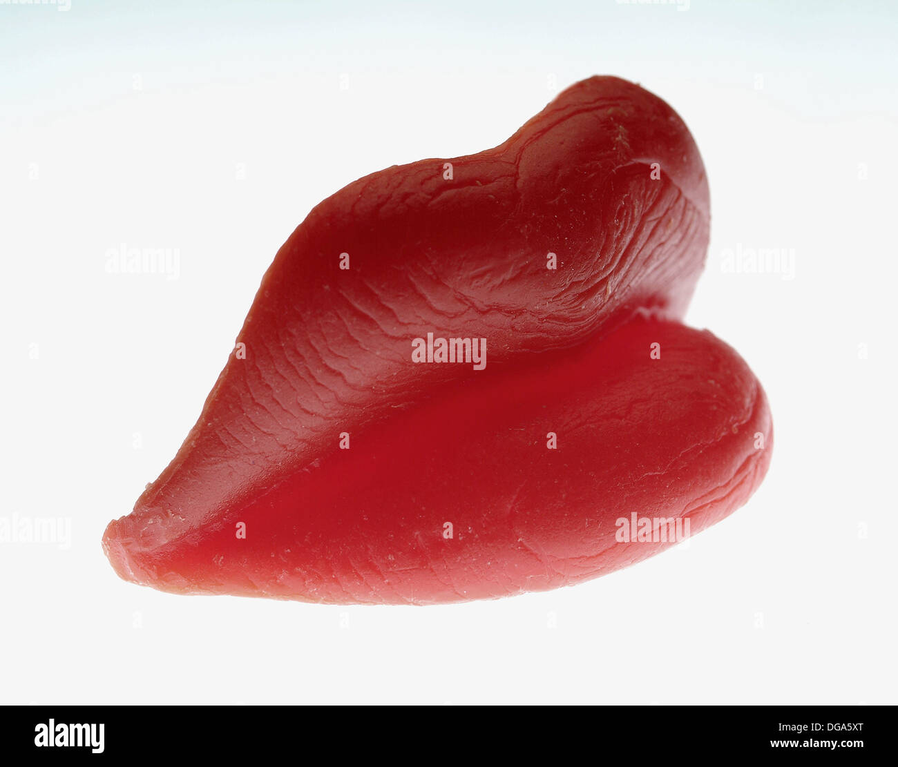 Wax lips on white milk glass Stock Photo - Alamy