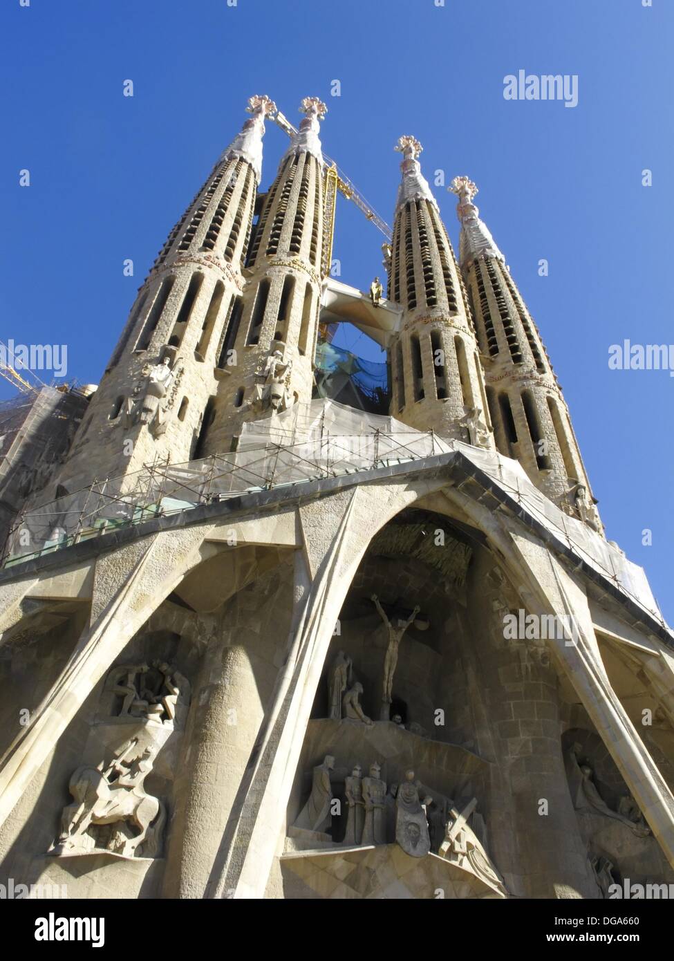 The Sagrada Familia Church by Antoni Gaudi in Barcelona Spain Stock ...