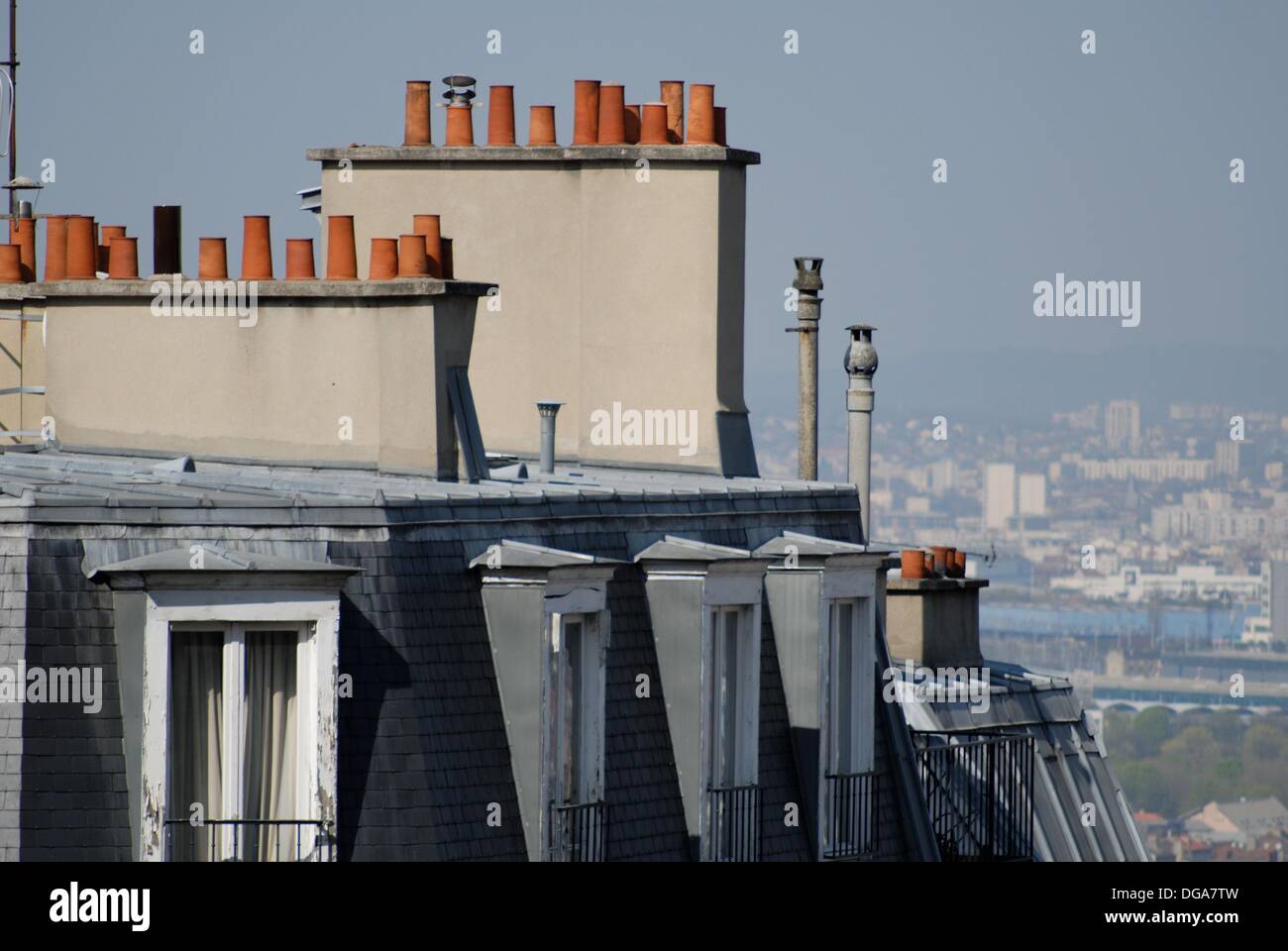 Paris montmartre chimneys hi-res stock photography and images - Alamy