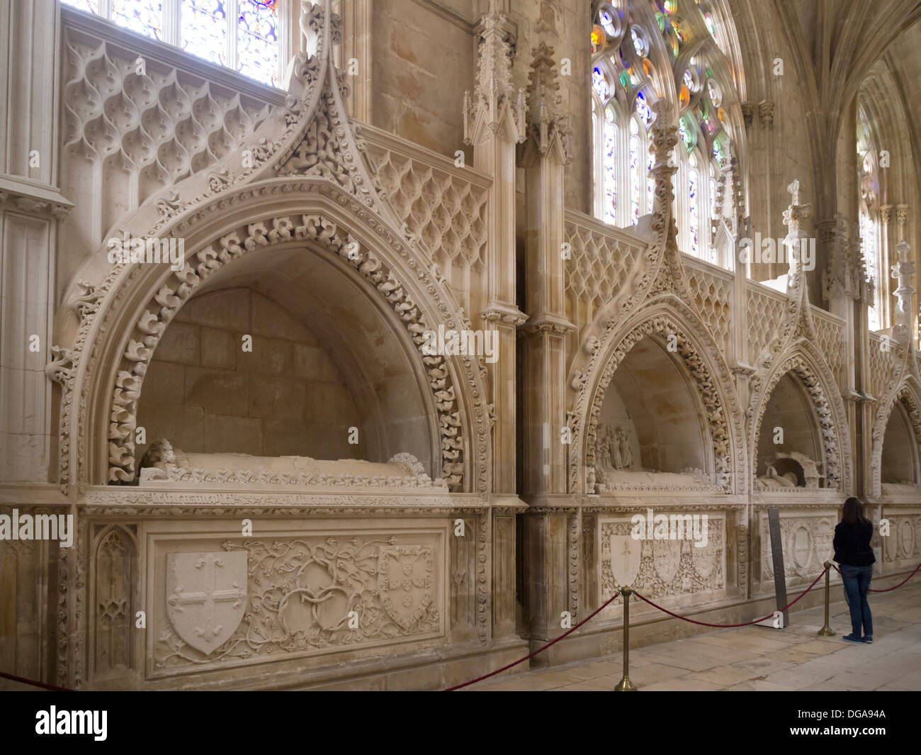 Tombs at the Founders' Chapel at the Monastery of Santa Maria da ...