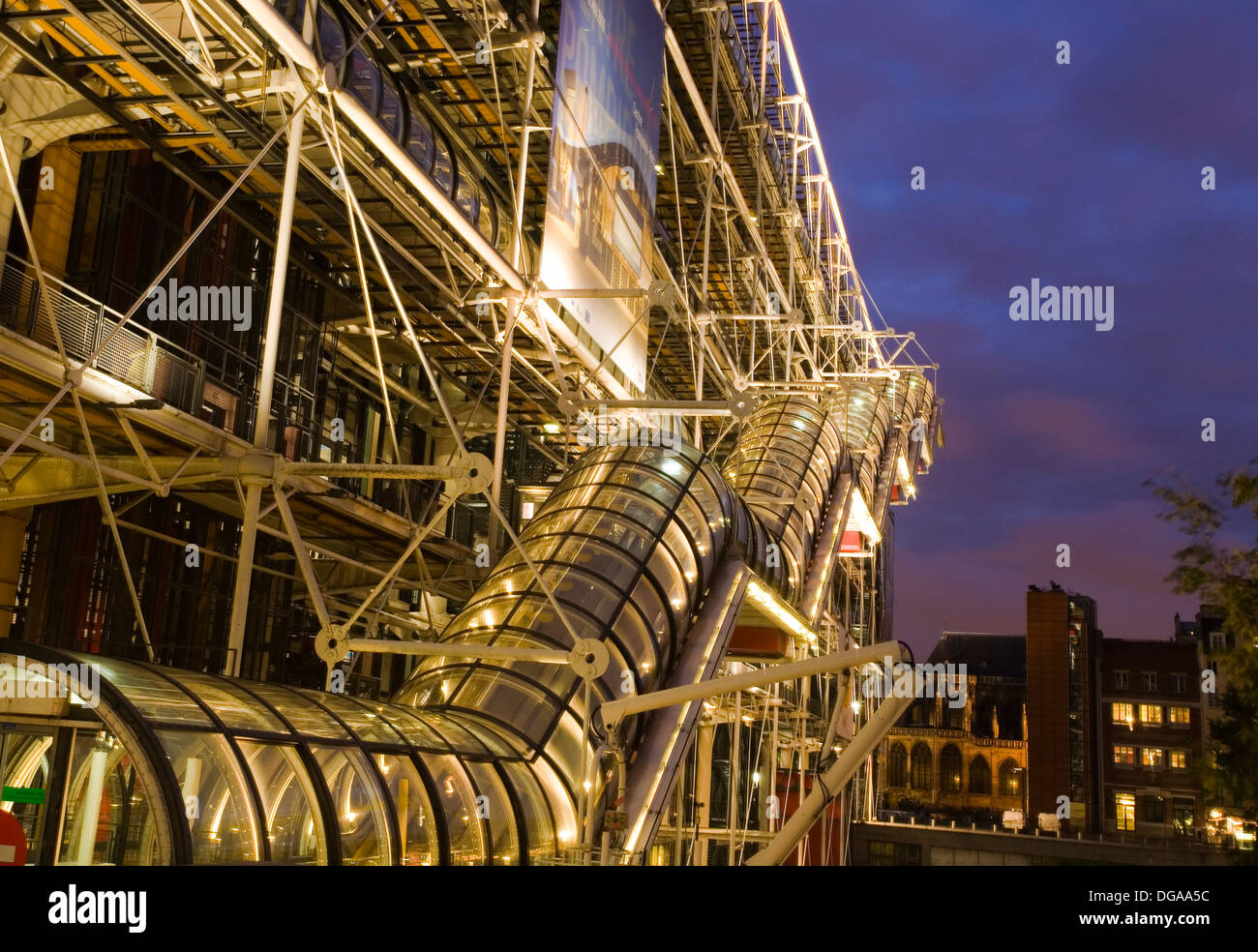 Pompidou centre at night hi-res stock photography and images - Alamy