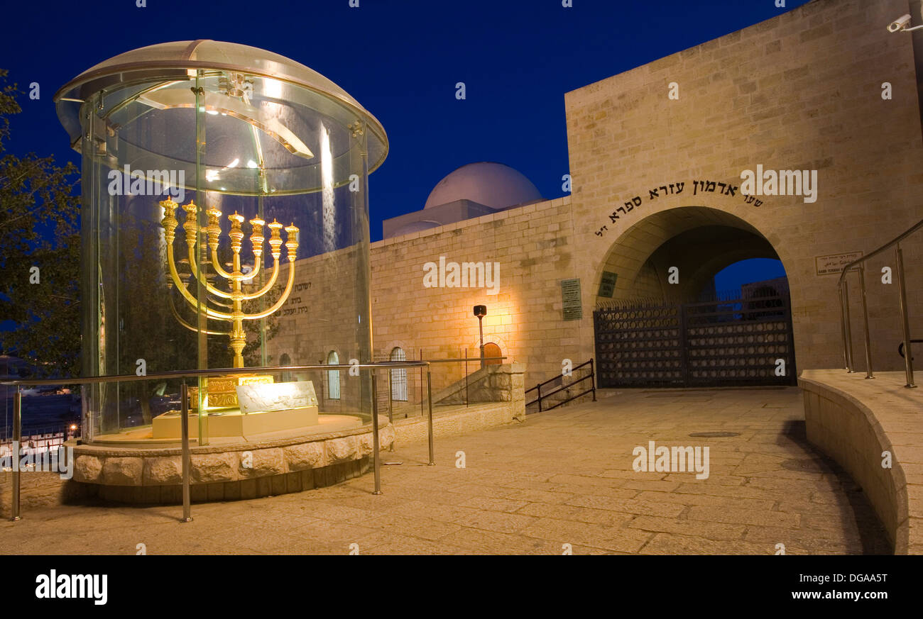 Jewish quarter jerusalem menorah hi-res stock photography and images ...