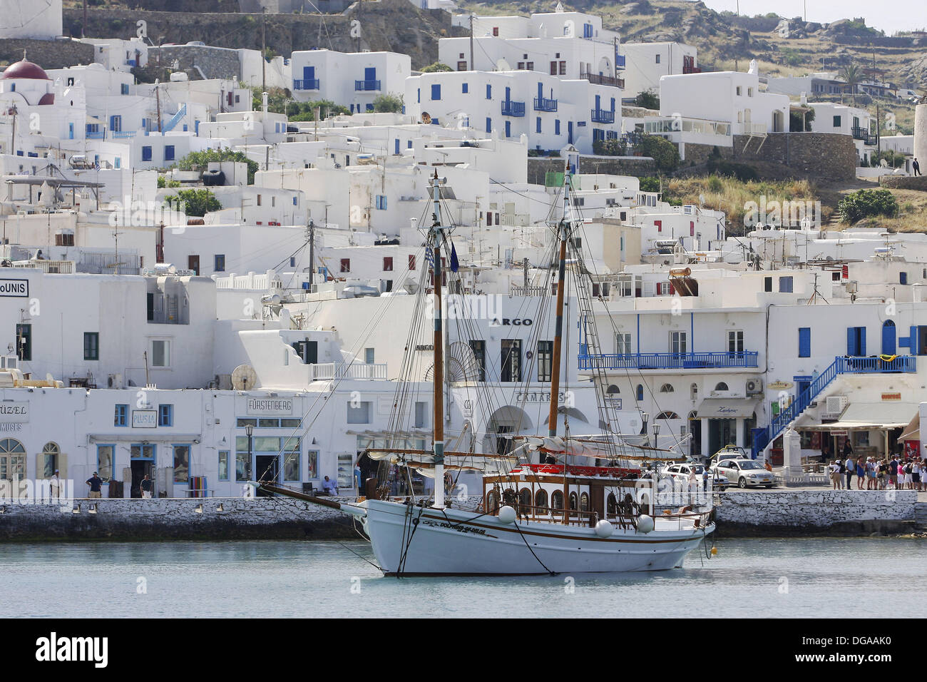 Port of Mykonos, Cyclades Islands, Greece Stock Photo - Alamy