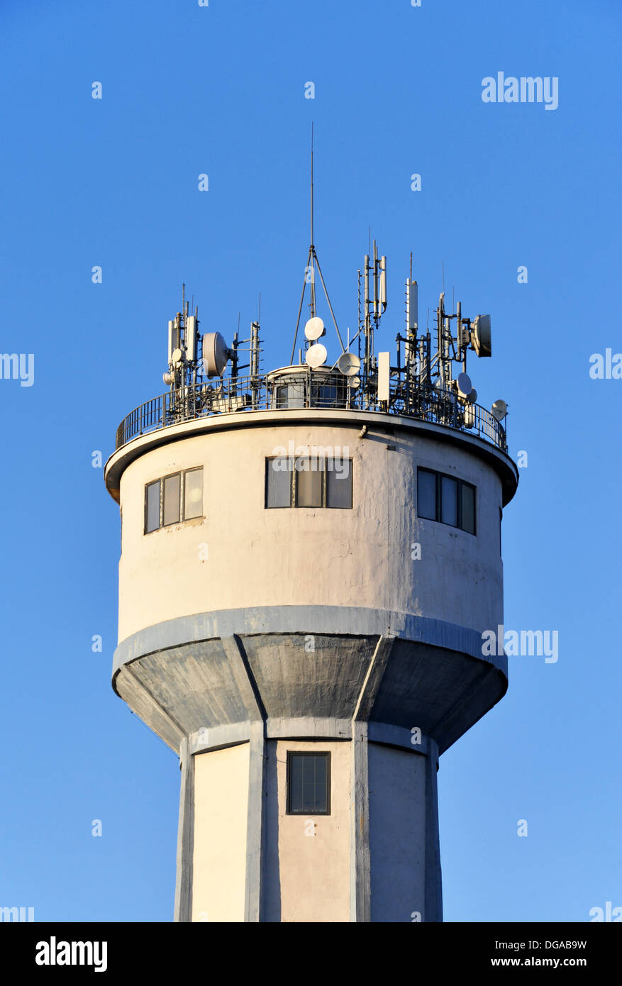 Water tower with antennas hi-res stock photography and images - Alamy