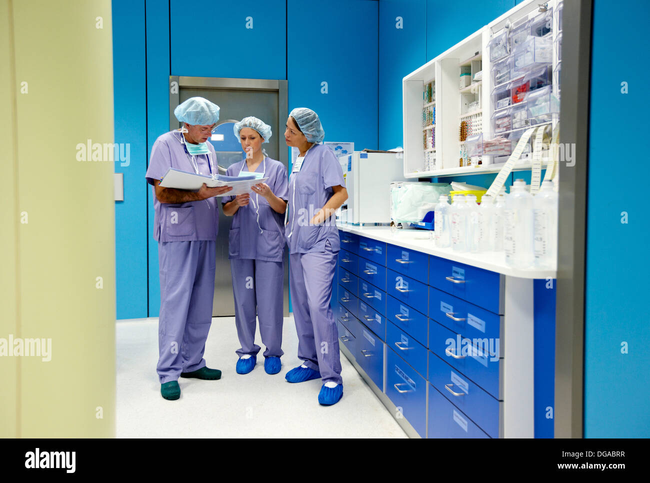 Surgeons, surgical block. Hospital Policlinica Gipuzkoa, San Sebastian ...