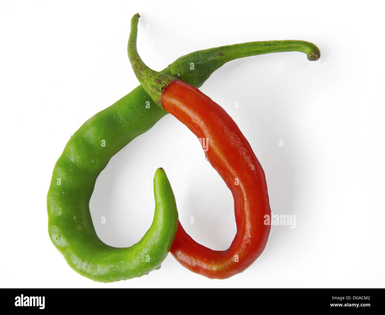Red and green common chili hi-res stock photography and images - Alamy