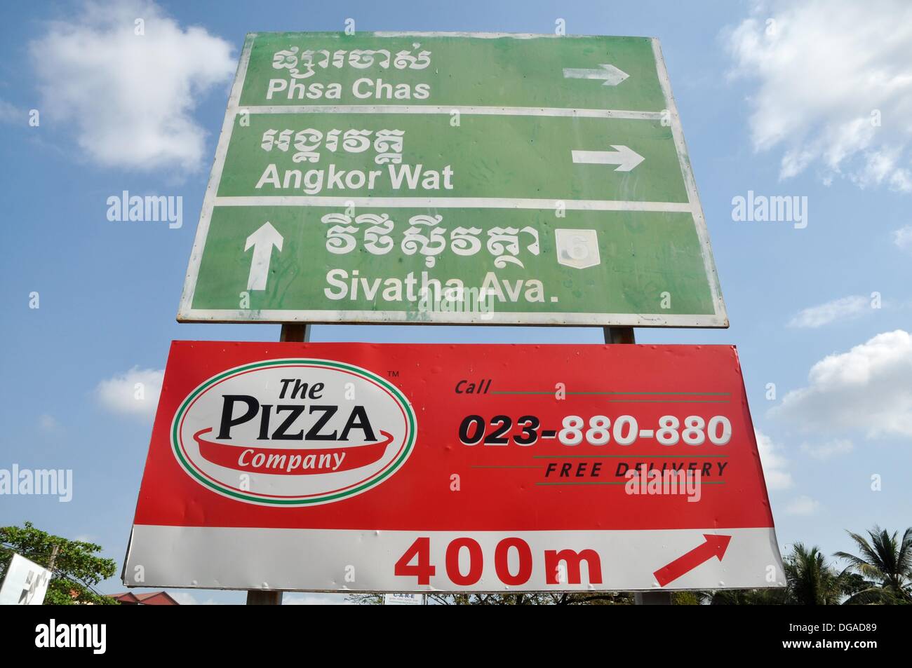 Directions signs the angkor hi-res stock photography and images - Alamy