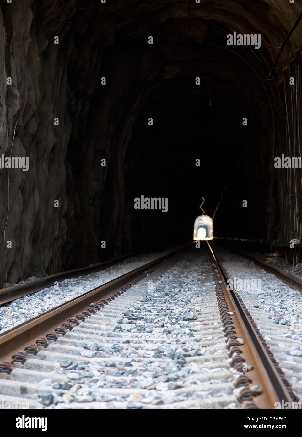 Inside underground railroad tunnel , Finland Stock Photo - Alamy