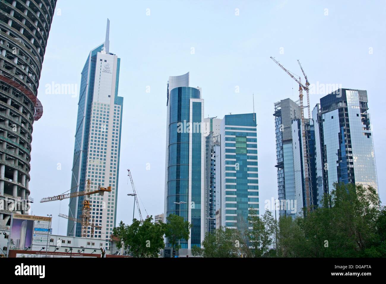 construction a modern Skyscrapers, kuwait city Stock Photo - Alamy