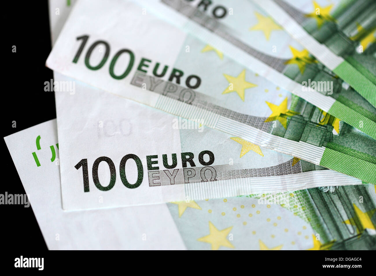 one hundred euro banknotes Stock Photo - Alamy