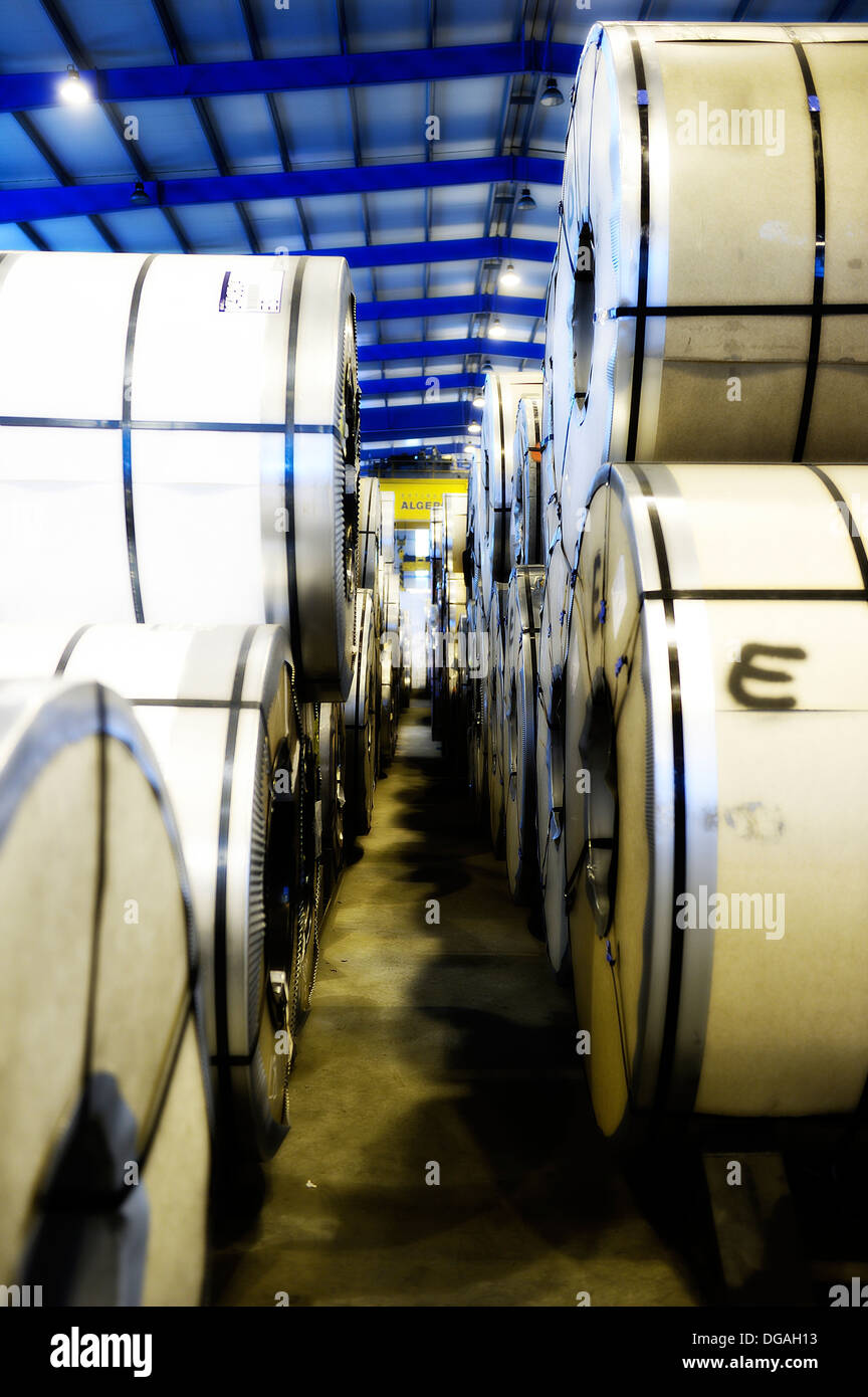 Steel coils inside steel factory hi-res stock photography and images ...