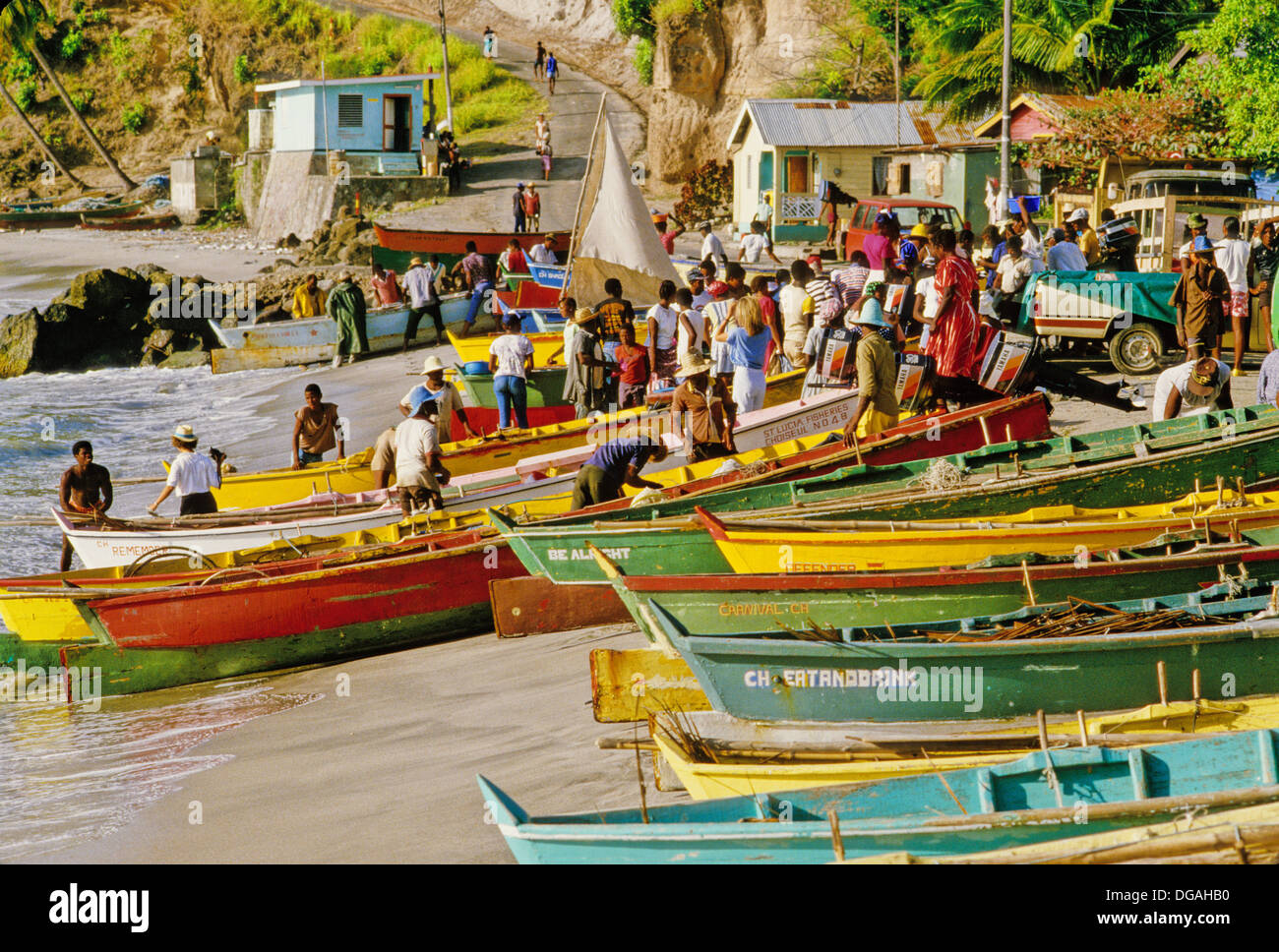 Anse la raye village hi-res stock photography and images - Alamy
