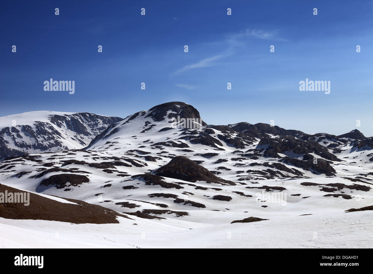 Mountains in snow. Turkey, Central Taurus Mountains, Aladaglar (Anti ...