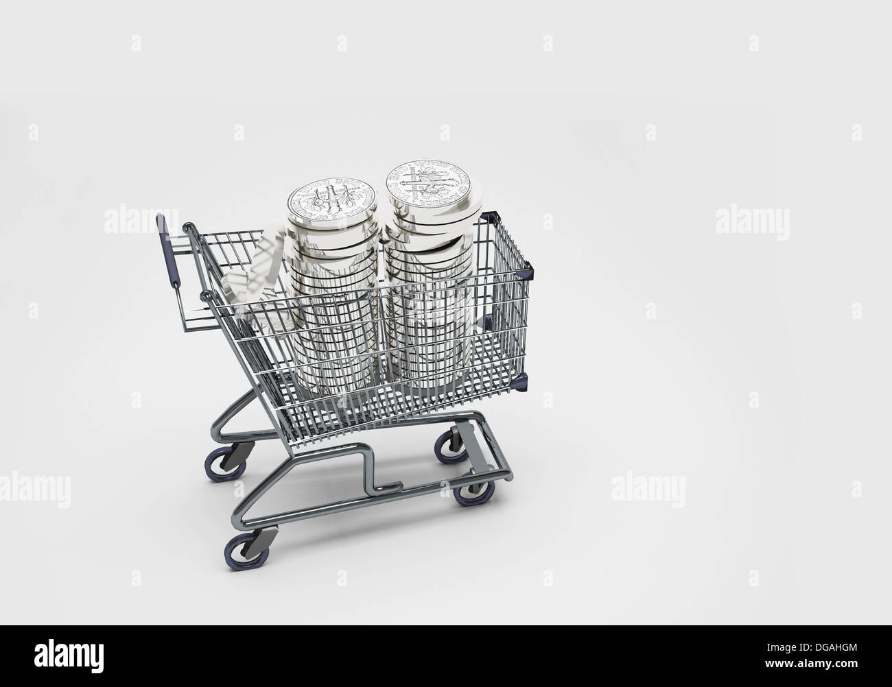 coin business in Shopping Cart Stock Photo - Alamy